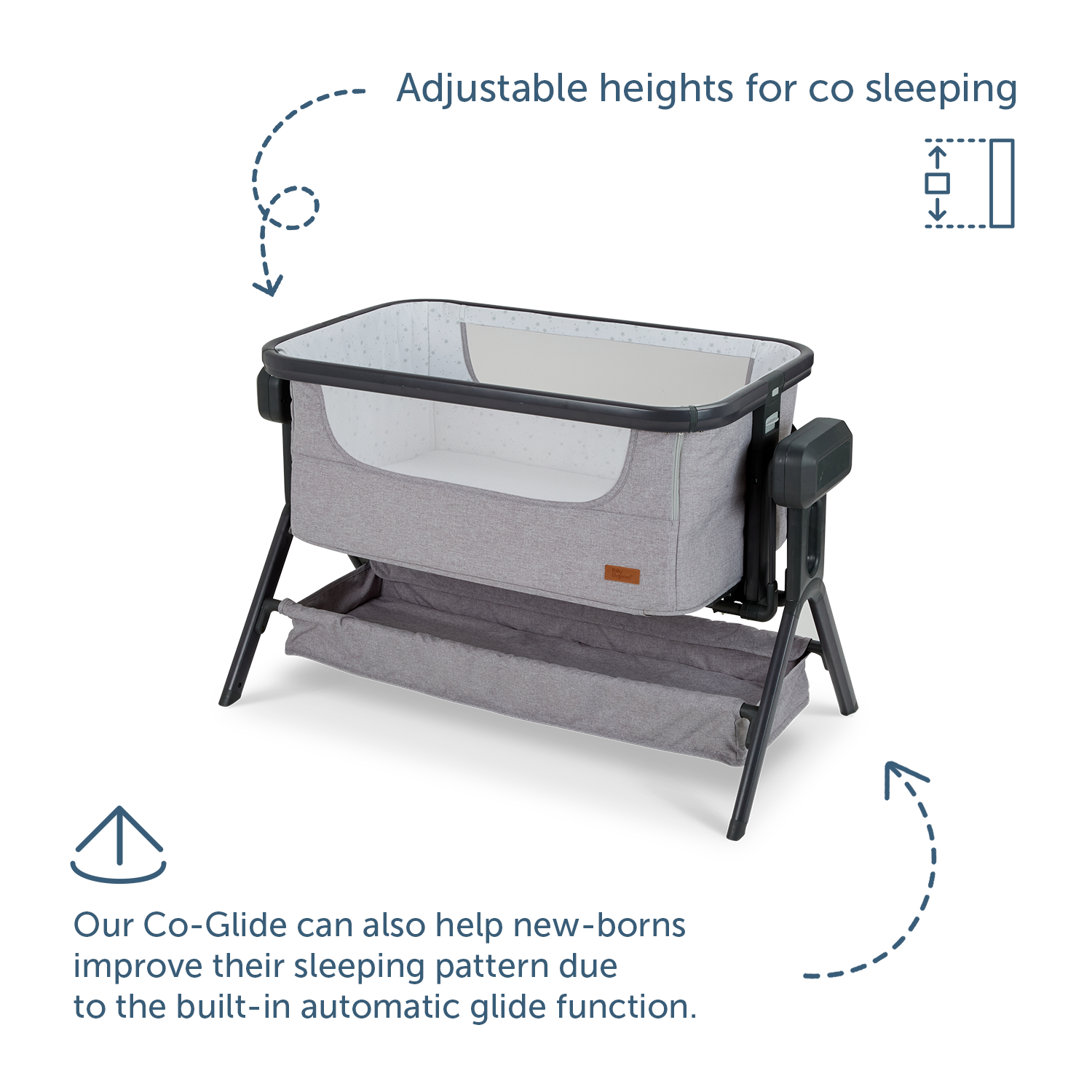 Baby Elegance Crib - Co Glide Electric Bedside Crib | Buy a Baby ...