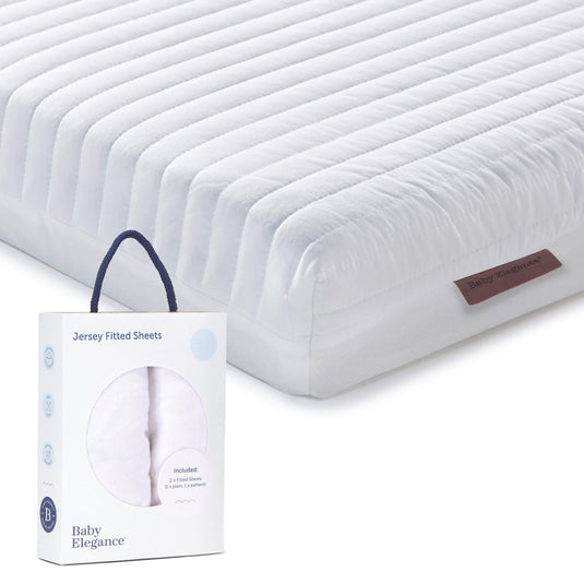 Cot Bed Mattress (Micro Pocket Spring) & Sheets Bundle – Baby Elegance